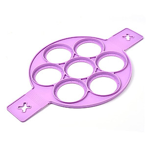 Nonstick Pancake Molds Ring Silicone Fried Egg Mould Reusable Pancake Maker Egg Ring Kitchen Cooking Baking Tools (Round Shape)