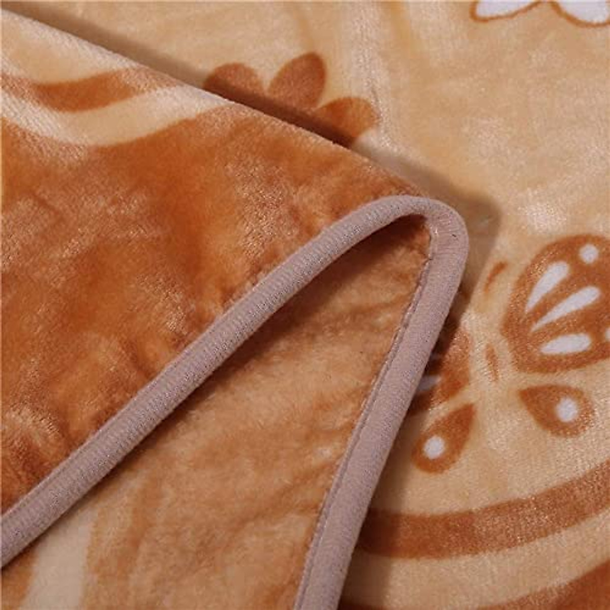 AMZKIKI Cartoon Printing Throw Blanket for Kids & Adults, 40"x55", All Seasons Flannel Fleece Blanket, Soft & Warm Plush Blankets for Couch Sofa Bed Camping Travel (Brown) 1