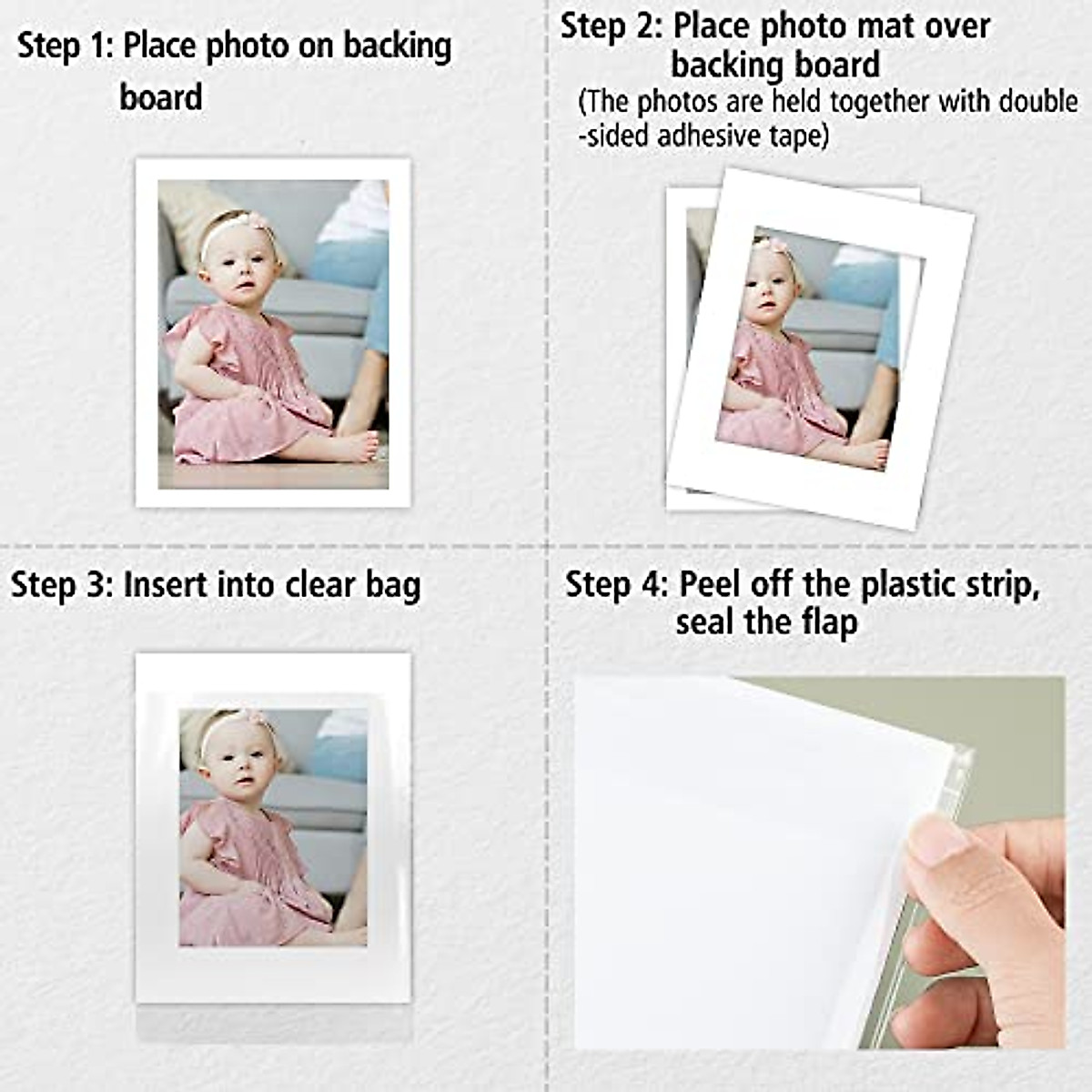 Golden State Art, Acid Free, Pack of 50 11x14 White Picture Mats Mattes with White Core Bevel Cut for 8x10 Photo + Backing + Bags