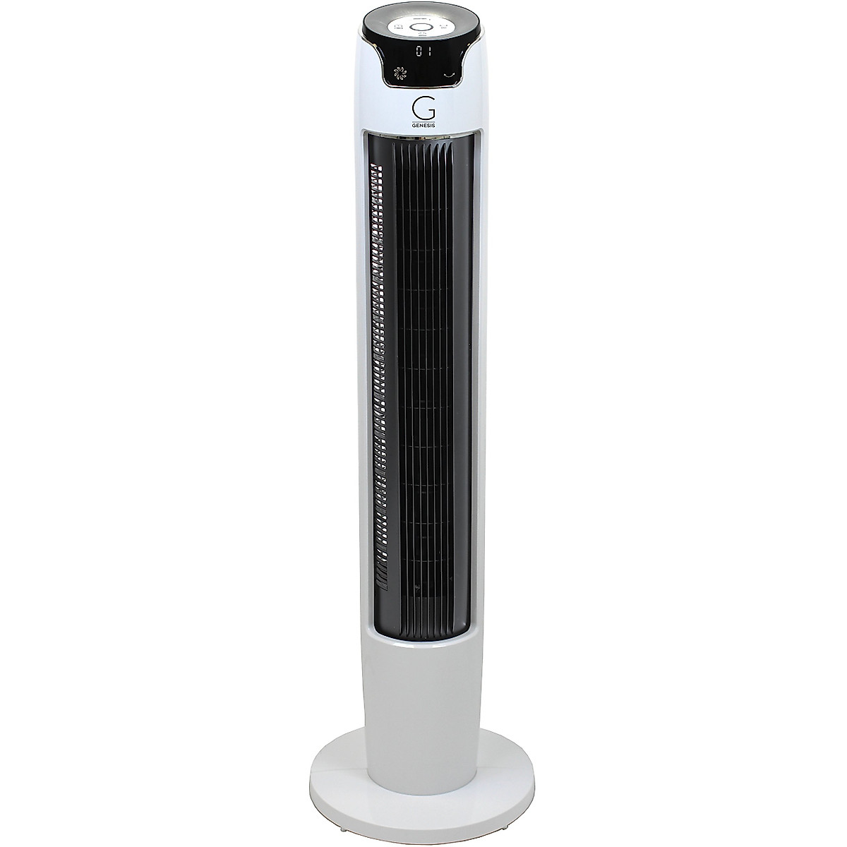 Genesis Powerful 43 Inch Oscillating Tower Fan with Max Air Quiet Technology and Remote, White (G5TOWERFAN)