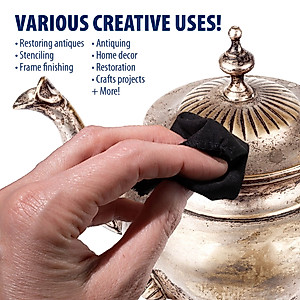 AMACO Rub n Buff Wax Metallic Finish - 3 Rub n Buff Pewter 15ml Tubes - Versatile Gilding Wax for Finishing Furniture Antiquing and Restoration - Rub and Buff Colors Set of Three