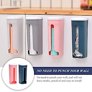 CALLARON Grocery Bag Holder Trash Bag Dispenser Plastic Garbage Bag Holders Plastic Waste Bag Saver Kitchen Trash Bag Dispenser Grocery Bags Wall Mount Storage 2pcs Pocket Protector Pocket Protector