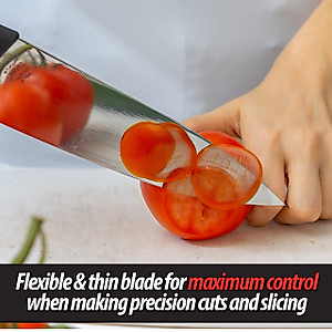 Slitzer Germany Chef Knife 8 inch, Multipurpose, Sharp Kitchen Knife, German Stainless Steel, Ergonomic Handle, Home or Professional Use.