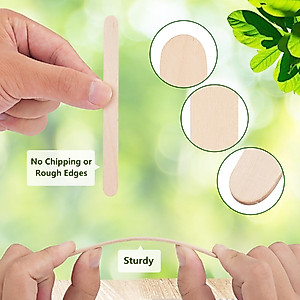 1200 Pieces Wooden Craft Sticks, 4.5 Inch Long Natural Wood Popsicle Ice Cream Sticks for DIY Wood Crafts, Hair Removal and Waxing Supplies, Paint Stirrer, Art Projects and Ice Pop Sticks