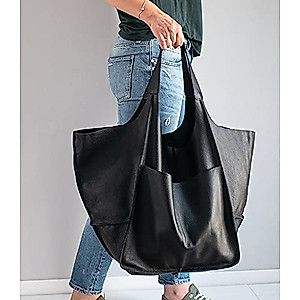 Womens Tote Bag, Pu Leather Bucket Handbag Purse Handbags, Medium Satchel Hobo Purse Designer Work Shoulder Bags