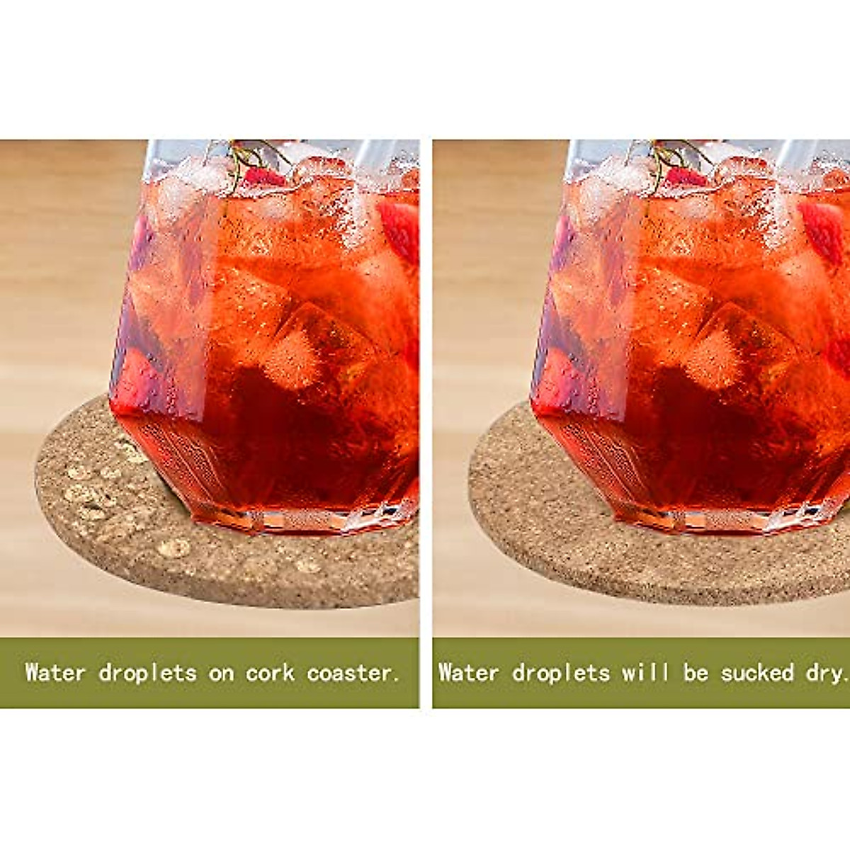 Cork Coasters for Drinks - 50 Pack 3.5" Round Blank Coasters.