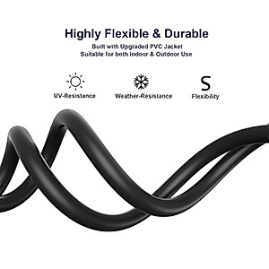 Cat8 Ethernet Cable, 3ft, High Speed 25/40Gbps 2000Mhz Gigabit Ethernet LAN Cable, 24AWG S/FTP Patch Cable with RJ45 Connector, Indoor& Outdoor, Compatible with Laptop, Switch, Router, PS5, PS4