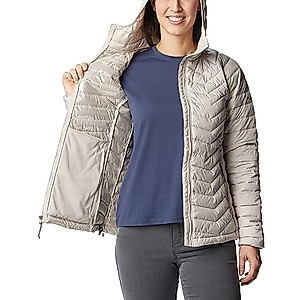 Columbia Women's Powder Lite Hooded Jacket, Dark Stone, Small