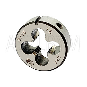 9/16-18 UNF Tap and Die Set 4 Flutes HSS Bottom Taper RIight Hand Thread Tap And Round Thread Die Set