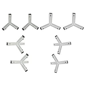 Simond Store Canopy Fittings Kit for 10’X 30’ Frame Slant Roof, Low Peak Connectors for Carport Frame Boat Shelter Outdoor Canopies Party Tents Garage Batting Cage Garden Shade