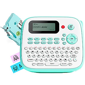 Vixic Label Maker Machine, D210S Kids Label Maker, QWERTY Keyboard Labeler, Handheld Easy Label Maker Printer Portable for Home, Office Small Business, School Organization, DIY