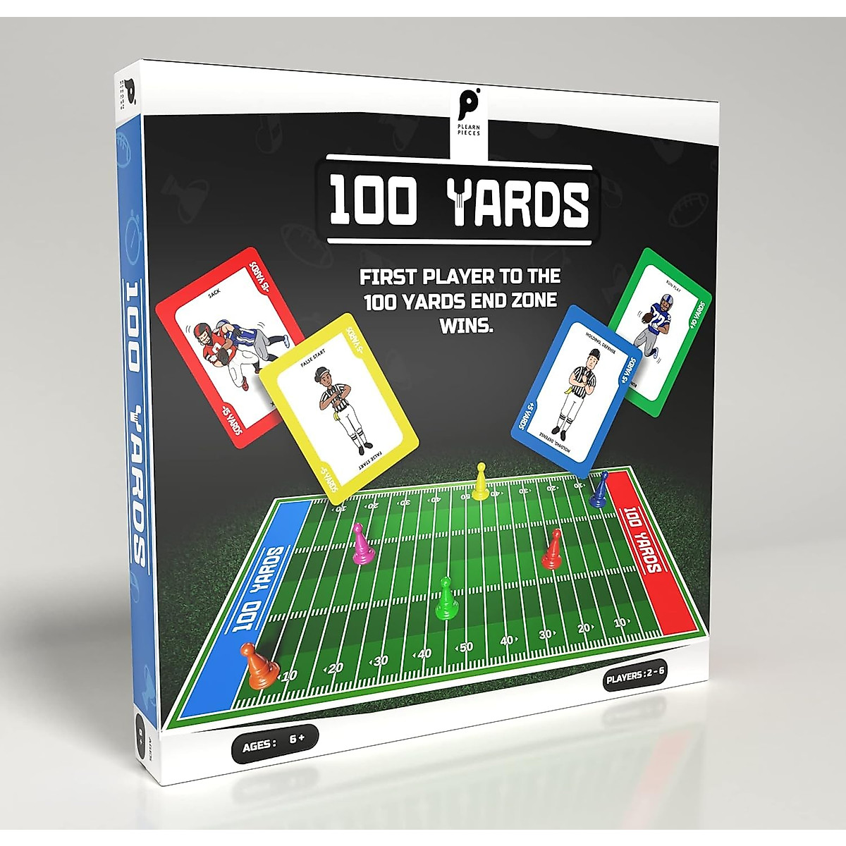 100 Yards Football Board Game | 2 to 6 Players | School, Birthday for Kids | Classroom and Family Games | Ages 6+ | 2nd Edition (Classic)