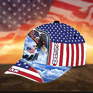 Patriotic Hats Military Hats for Men Veteran Baseball Caps Proudly Serve Military Hat for Men US Veteran Hat Gifts Idea
