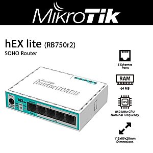 Mikrotik hEX lite Ethernet LAN White Wired Router