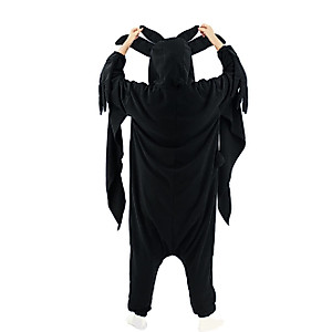 Mothman Halloween Onesie Adult Pajamas Cosplay Animal Homewear Sleepwear Jumpsuit Costume for Women Men