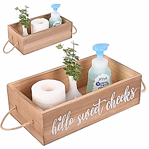 Bathroom Decor Box-2 Sides Printed Toilet Paper Holder,2 Pack， Exquisite Craft Bathroom Storage Organizer,Interesting Bathroom Decoration Cute Bathroom Decoration