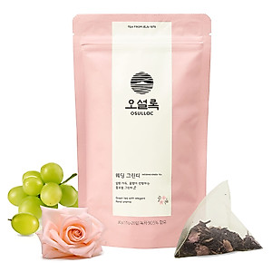 Osulloc Wedding Green Tea (Floral & Sweet Muscat Scent) | Korean Premium Blended Tea Bag | Sweet Fruit Tea | 20 Count Tea Bags, 1.06oz