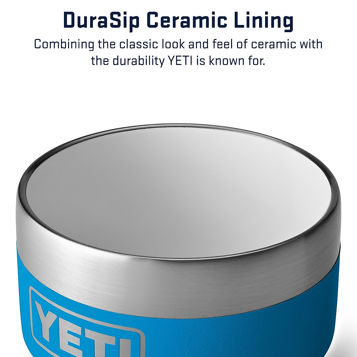 YETI Rambler 4 oz Stackable Cup, Stainless Steel, Vacuum Insulated Espresso/Coffee Cup, 2 Pack, Big Wave Blue