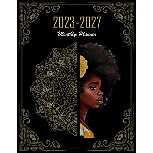 Black Women Planner 2023-2027 Monthly Planner: Five year Planner for Black Women | 60 Months Calendar and Organizer Jan 2023-Dec 2027 For African American Women