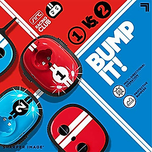 Sharper Image Road Rage RC Speed Bumper Cars, Mini Remote Controlled Ejector Vehicles, 2 Player Head to Head Battle, Crash into Opponents, 2.4 GHz, Red and Blue, Ages 6 and Up