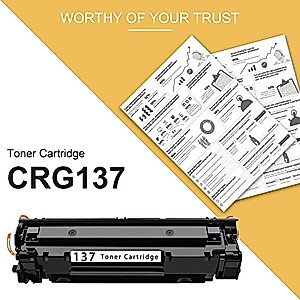 1PK Black Cartridge 137 Toner Cartridge Replacement for Canon 137 imageCLASS MF240 MF247 MF232w MF217w MF212w MF220 MF240 LBP151dw MF249dw MF236n MF212w Printers Toner.