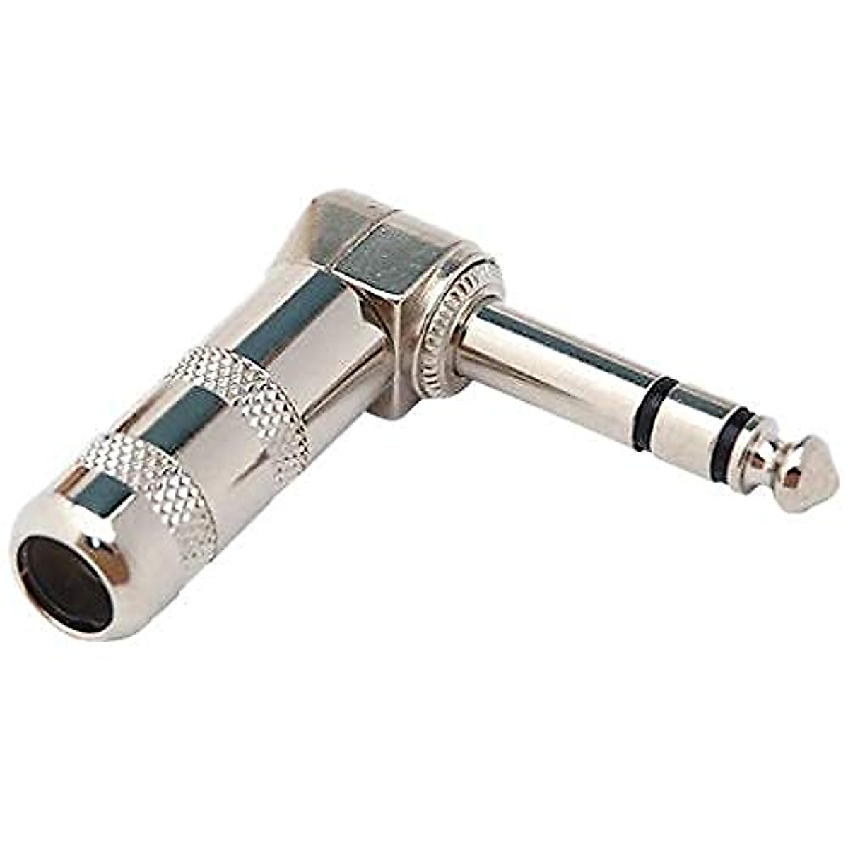 HUASEN 1/4" Audio Plugs 6.35 mm Plug TRS Male 1/4 inch Solder Type Stereo Plug Right Angle Design Connector for DJ Mixer Speaker Cables Guitar Cables Phono Patch Cable Microphone Cables