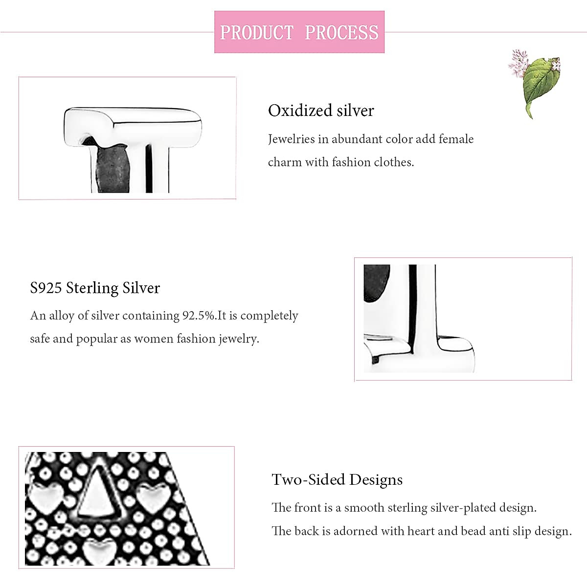 PARCOM Initial Charm S925 Sterling Silver Charms for Bracelets Alphabet I Letters Bead Bracelet for Women Christmas Birthday Charm Bracelets Necklace Pendent Anklet DIY Jewelry