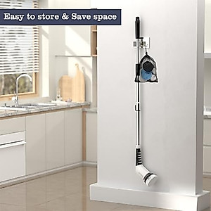 YKYI Electric Spin Scrubber,Cordless Cleaning Brush,Shower Cleaning Brush with 8 Replaceable Brush Heads, Power Scrubber 3 Adjustable Speeds,Adjustable & Detachable Long Handle,Voice Broadcast