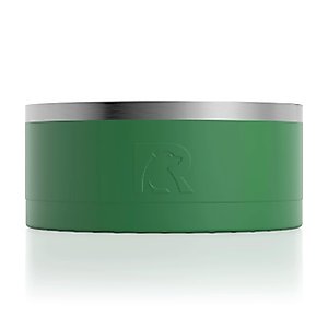 RTIC 3-in-1 Dog Bowl Food and Water Dish for Large Dogs and Small Dogs, Double-Walled Stainless Steel Metal, Portable, Non-Slip, Indoor and Outdoor, Large, Fairway & Beach