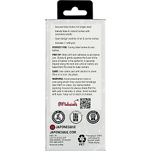 JAPONESQUE False Lash Fuser and Curler - Fuse Natural Lashes to False Eyelashes - No More Flyaway Corners! Great Tool for Short Natural Lashes