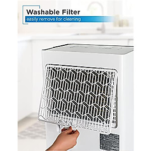 BLACK+DECKER 4500 Sq. Ft. Dehumidifier with Built-In Drain Pump for Continuous Drainage, for Large Spaces and Basements, Energy Star, Digital, BD50PMWSA, White