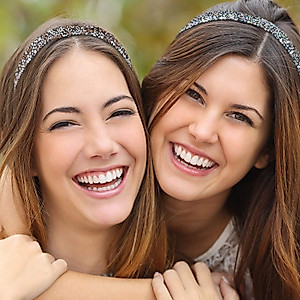 6 Pieces Glitter Headband Non-slip Felt Headband Rhinestone Headband Women's Fabric Headband Hairband for Sports and Yoga