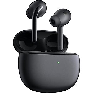 Xiaomi Buds 3, Up to 40dB ANC, 3 ANC Modes, Dual Transparency Modes, Dual-Magnetic Dynamic Driver, Hi-Fi Sound Quality, 32 Hours Battery Life, IP55 Dust and Water Resistance, Wireless Charging, Black