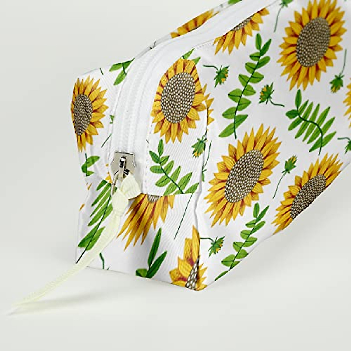 Pencil Pouch Pencil Case Pencil Bag Pen Case Pouch Box Organizer for Teen Girls Boys School Students Waterproof Zipper Pouch for Office Supplies Makeup, Sunflower Print Sunflower Gifts for Women