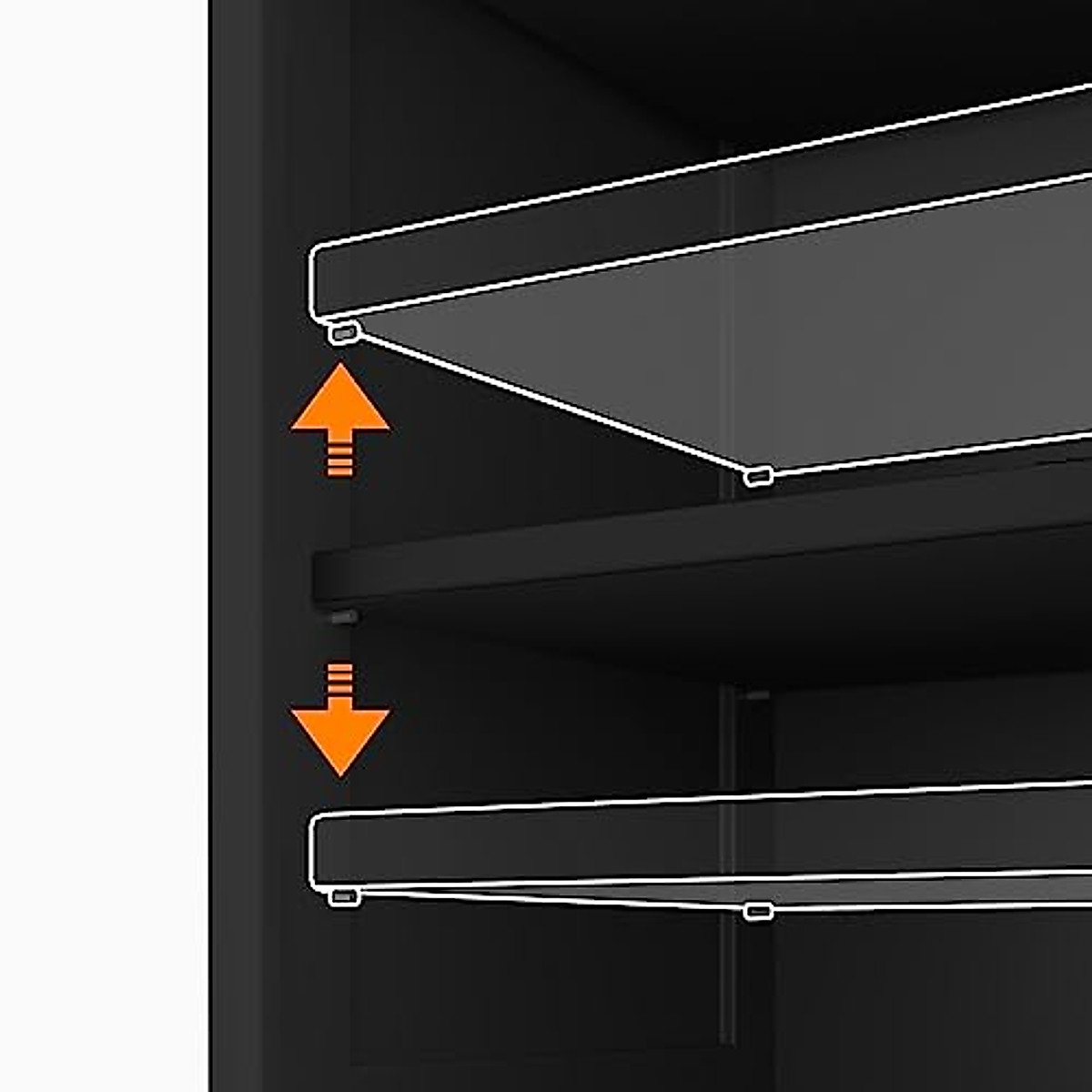 Irontar Bathroom Cabinet with Doors, Bathroom Floor Cabinet with Drawer & Adjustable Shelf, Kitchen Cupboard Storage for Living Room, Entryway, Black