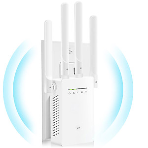 2023 WiFi Extender Signal Booster,360 Full Coverage of 8200sq.ft and 45+ Devices, Internet Booster for Home, Wireless Internet Repeater and Signal Amplifier, 5 Modes,1-Tap Setup