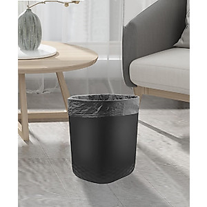 Feiupe Small Trash Can with 60 Count of Trash Bags,2.5 Gallon Wastebasket Recycling Bin Trash Can for Bathroom Bedroom Office Kitchen (2, Black)