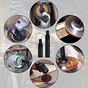 5/8"-11 Angle Grinder Extension Shaft 5/8"-11, Angle Grinder Lengthen Connecting Rod, 2 Pack 80 mm*1/120 mm*1 Thread Angle Grinder Extension Connecting Rod for Polisher and Angle Grinder