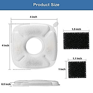 Redoso 8 Pack Replacement Filters & 8 Pack Replacement Pre-Filter Sponges for Veken 95oz/2.8L Bellflower Pet Fountain Cat Water Fountain Dog Water Dispenser