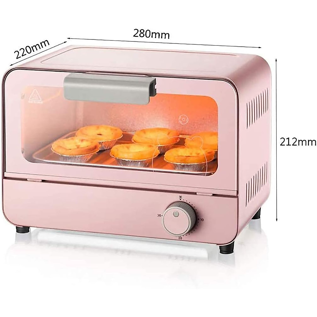 9L Mini Oven,with 800W Adjustable Temperature 50-230 ℃ and 30 Minutes Timer Household Baking Multifunctional Cake Oven (Blue) (Blue)