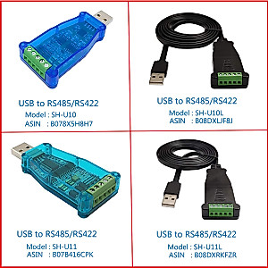 DSD TECH SH-U11L USB to RS485 RS422 Cable with FTDI FT232 Chip-1.5M/5FT