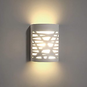 TRLIFE White Wall Sconce, LED Wall Sconce 9W 3000K Warm White Sconce Wall Lighting, LED Wall Sconce with Frosted Cover for Bedroom Hallway Stairway Porch Office Hotel (1 Pack, 1 LED Bulb Included)