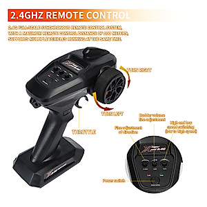 SupKonXi Remote Control Car S911, High Performance 1:16 2.4Ghz Remote Control Truck, 40KPH High-Speed RC Cars Waterproof All Terrains 4WD Off-Road RC Truck Crawler with 2 Rechargeable Batteries