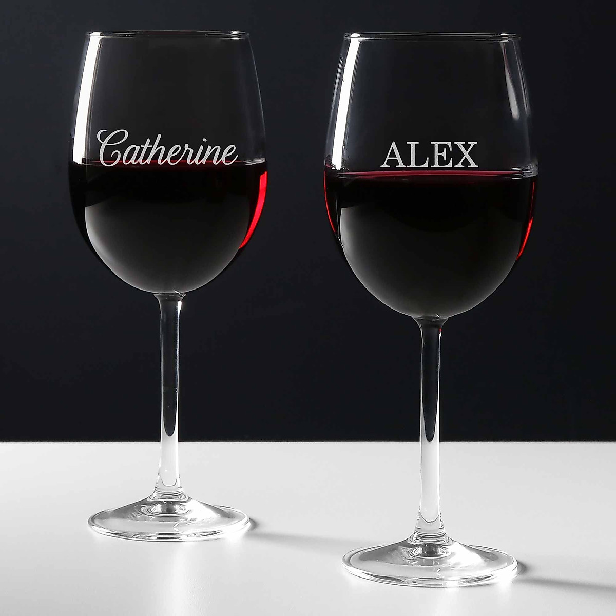 Lifetime Creations Engraved Personalized Name Wine Glass 19 oz - Stemmed Wine Glass with Name, Monogrammed Wine Glass Gift, Dishwasher Safe