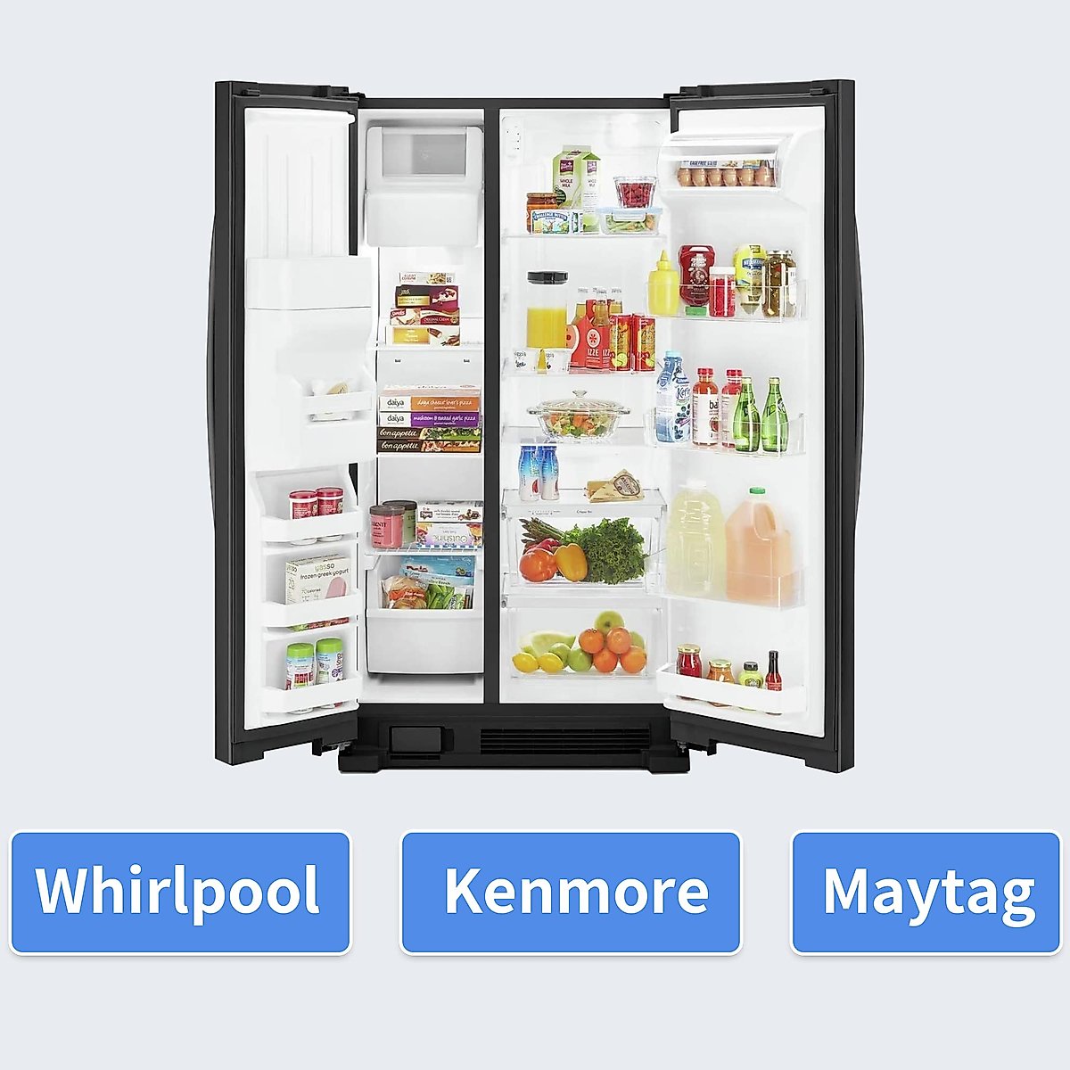 MAHUIBIN Update W10515058 W10515057 Compatible with Whirlpool Kenmore Maytag Freezer/Refrigerator led Light Replacement,Bulb Replace WPW10515058*1+WPW10515057*2,3pcs in one,no-Include Plastic Cover