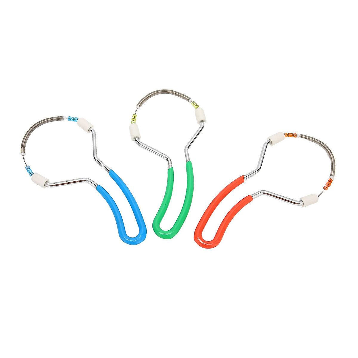 Spring Facial Hair Remover, Manual Epilator Spring, 3 Pcs Portable Manual Hair Removal Tool Spring Threading Epilator for Women Face Upper Lip Chin Cheeks