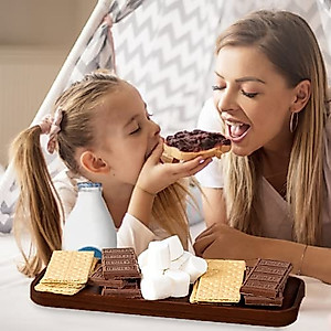 Unique Bamboo Cheese Board, Charcuterie Platter and Serving Tray for Wine, Crackers, Brie and Meat, 15.7 x 3.9 x 0.6 inch