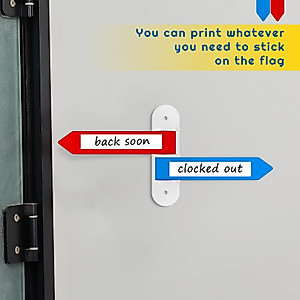 Preboun 4 Pack Exam Room Flags 7 Inch Long Medical Door Flags Primary Colors Exam Room Medical Room Status Flags for Doctors Offices Hospitals and Clinics Supplies (2 Flags)