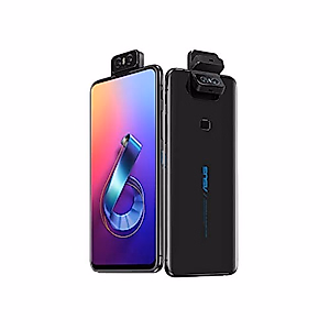 ASUS ZenFone 6 (ZS630KL-S855-6G64G-BK) - 6.4” FHD+ 2340x1080 All-Screen NanoEdge Display - 48MP Flip Camera – 6GB RAM - 64GB Storage - LTE Unlocked Dual SIM Cell Phone - US Warranty - Black