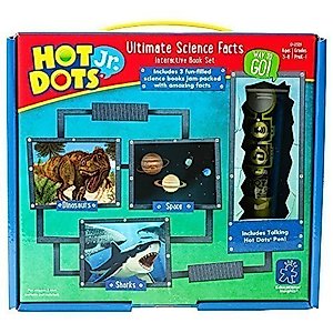 Educational Insights Hot Dots Jr. Ultimate Science Facts Storybooks, 3 Non-Fiction Books & Interactive Pen, Homeschool Learning Workbooks, Ages 3+
